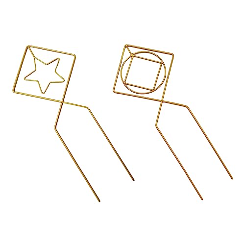 BESPORTBLE 2pcs Iron Climbing Frame Floral Decor House Plants Cord Holders Outdoor Decor Climbing Plant Support Iron Garden Trellis Iron Grid Flowers Golden Climbing Rose Trellis