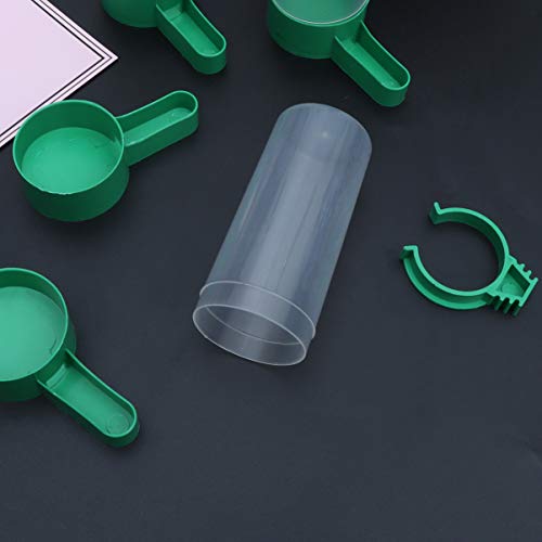 DOITOOL Parakeet Feeder 5PCS Bird Water Feeder- Reusable Bird Water Dispenser for Cage- Small Automatic Bird Feeder for Sparrow Chicken Parrots Quail Budgie Cockatiel Clear Container