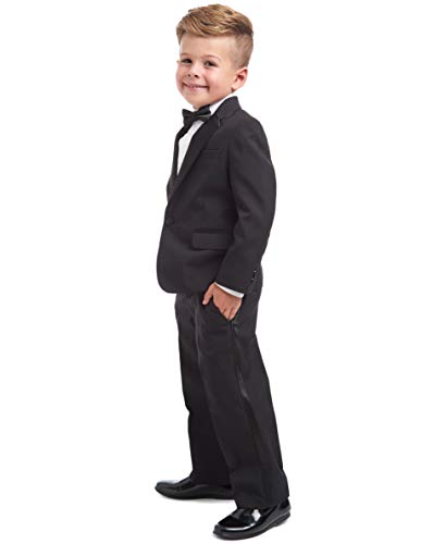Nautica baby boys 4-piece With Dress Shirt, Bow Tie, Jacket, and Pants Tuxedo, Black, 18 Months US