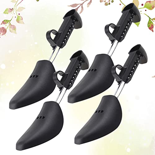 DOITOOL Sneaker Rack Sneaker Rack 4 Pcs Plastic Shoe Stretcher Adjustable Shoe Tree Shoe Shaper Boot Holder Shaper Organizers for Women Shoe Size 35-39 Black Mens Shoe Rack Sneaker Shelf