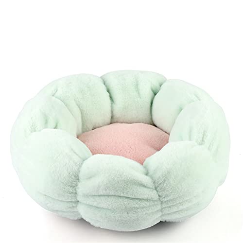 BECTAN cat Sofa Small Pet Flower Color Round Cat House Warm Cat Supplies Summer Mat Cat Bed Thickened Four Seasons Universal Cat Supplies (Color : E, Size : L 60cm)