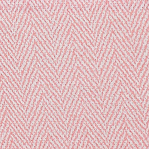 mDesign Fabric 9 Section Dresser Drawer and Closet Storage Organizer for Child/Kids Room, Nursery, Playroom - Large Divided Bin Holds Clothes, Diapers, Cream, Toy, Blankets - Pink Herringbone