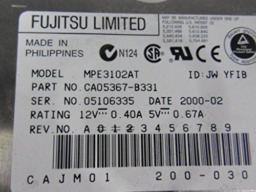 Fujitsu MPE3102AT Hard Drive 10.2GB 5400RPM