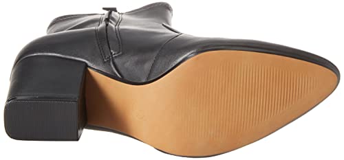Amazon Essentials Women's Fitted Stretch Heel Boot, Black Shine, 7.5
