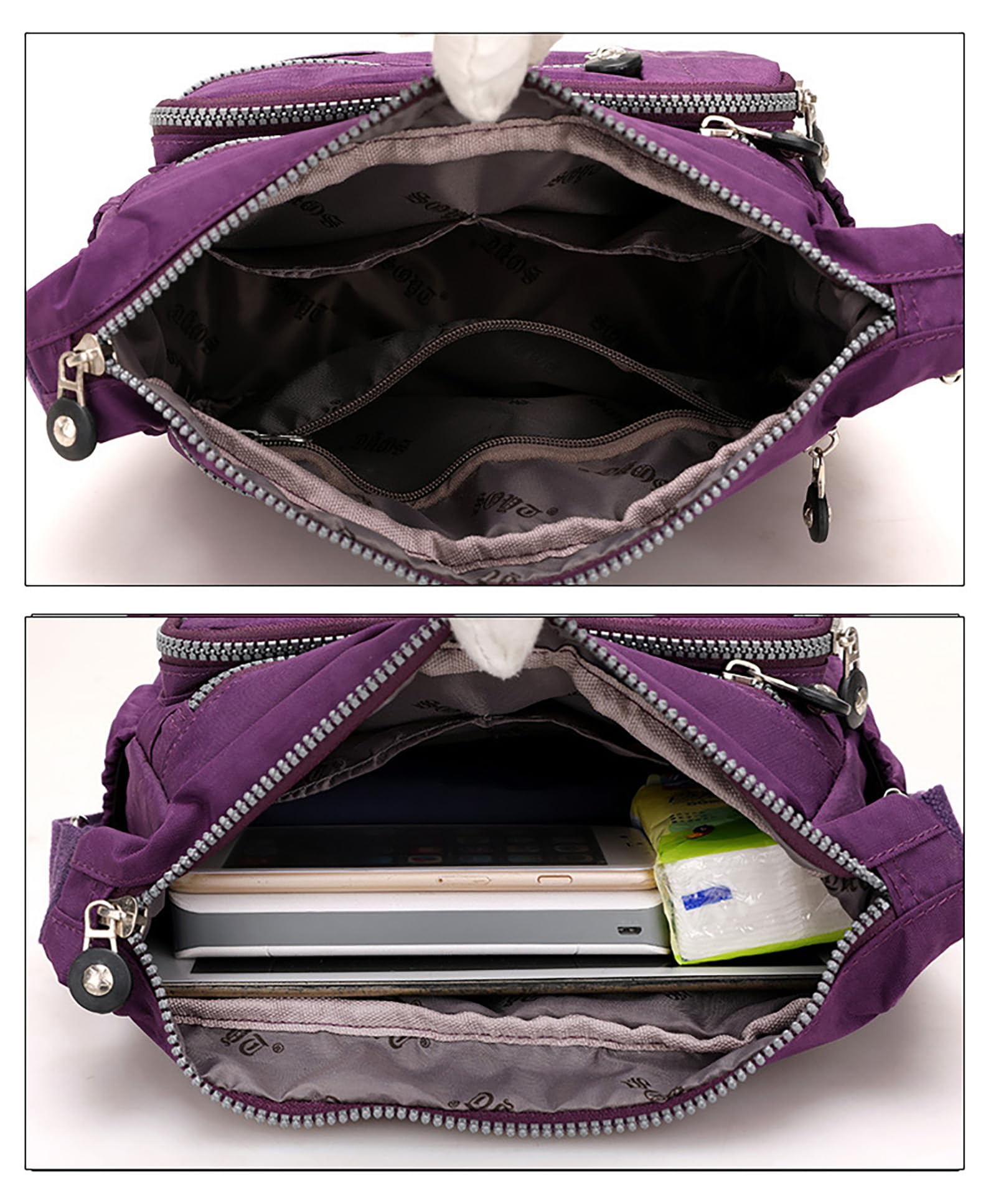 Crossbody Bag for Women Multifunctional Shoulder Handbags for Daily Use Travel Work (Black A)