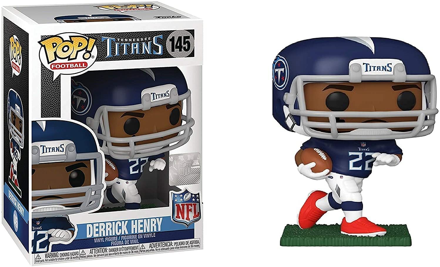 Funko Pop Sports: Titans Derrick Henry #145 Vinyl Figure (with Eco Tek Protector Case)