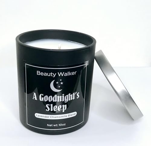 Beauty Walker A Goodnight's Sleep Candle - Lavender Chamomile 100% Natural Organic Soy Wax