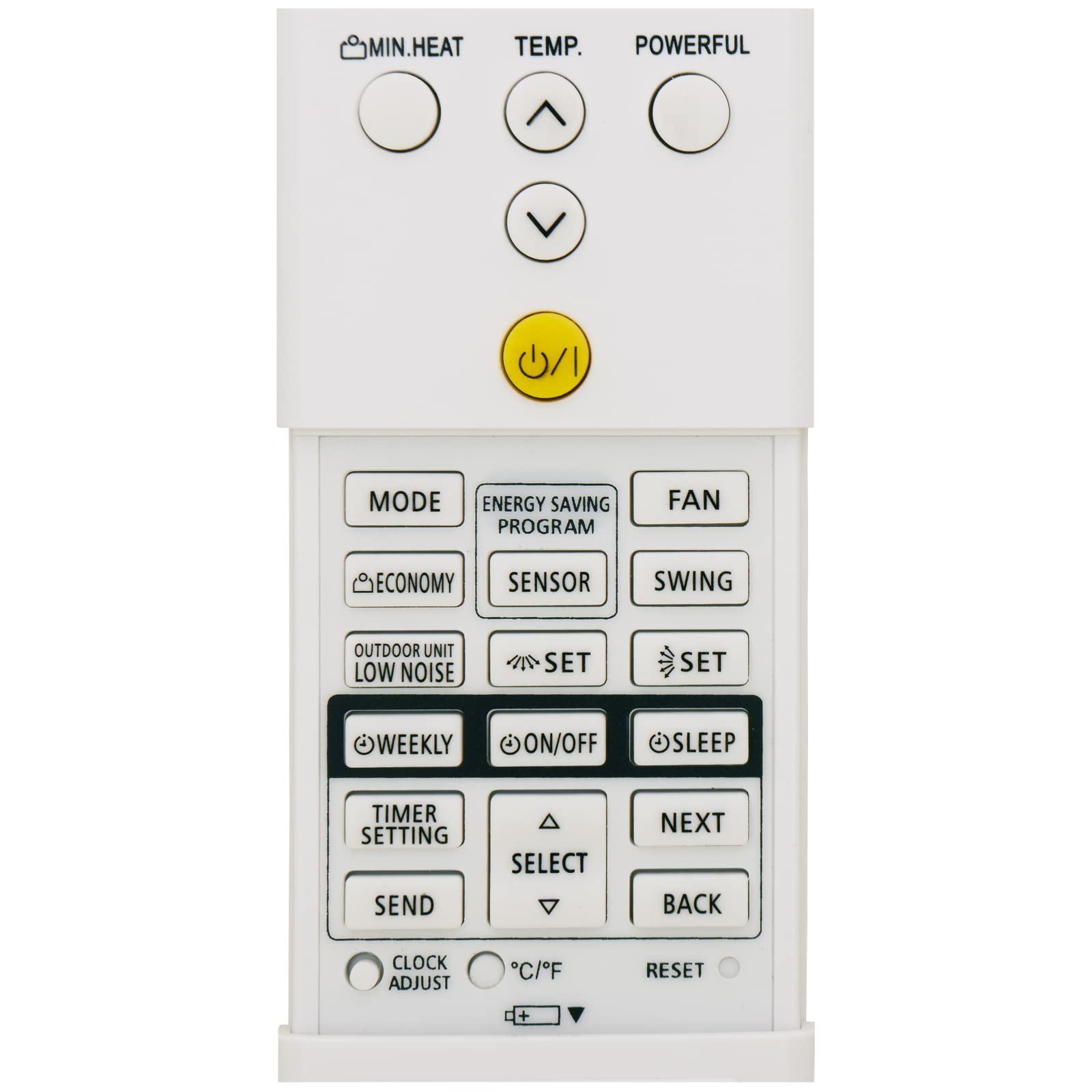 Compatible with Fujitsu Air Conditioner Remote Control AR-RED1U AR-REF1U AR-REM1U AR-REY1U AR-REA1E AR-REA2E AR-REB1E AR-REB2E AR-REF1E AR-REF2E AR-REF3E AR-REF4E AR-REJ1E AR-REM1E AR-REM2E
