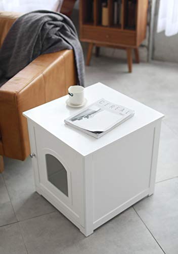 zoovilla Kitty Litter Loo β Hidden Litter Box Furniture, White