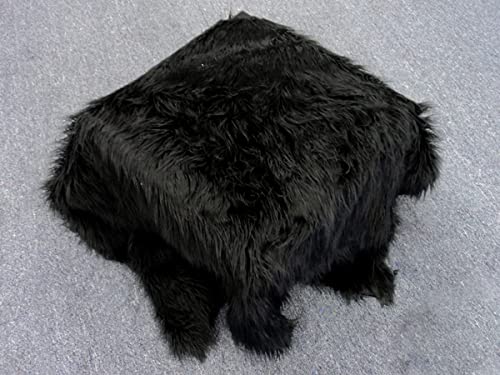 Faux Fake Fur Long Pile Luxury Mongolian Square Patches/Craft, Sewing, Cosplay, Costume, Decorations/Sold by Piece (Ivory, 20" x 20")
