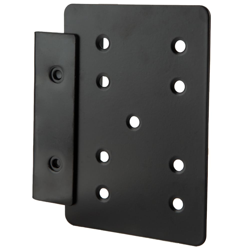 AKBFOX Bed Rail Hooks, Bed Rail Brackets, Bed Rail Hardware, Universal Bed Frame Parts Replacement with Double Hook Slot for Wooden Bed