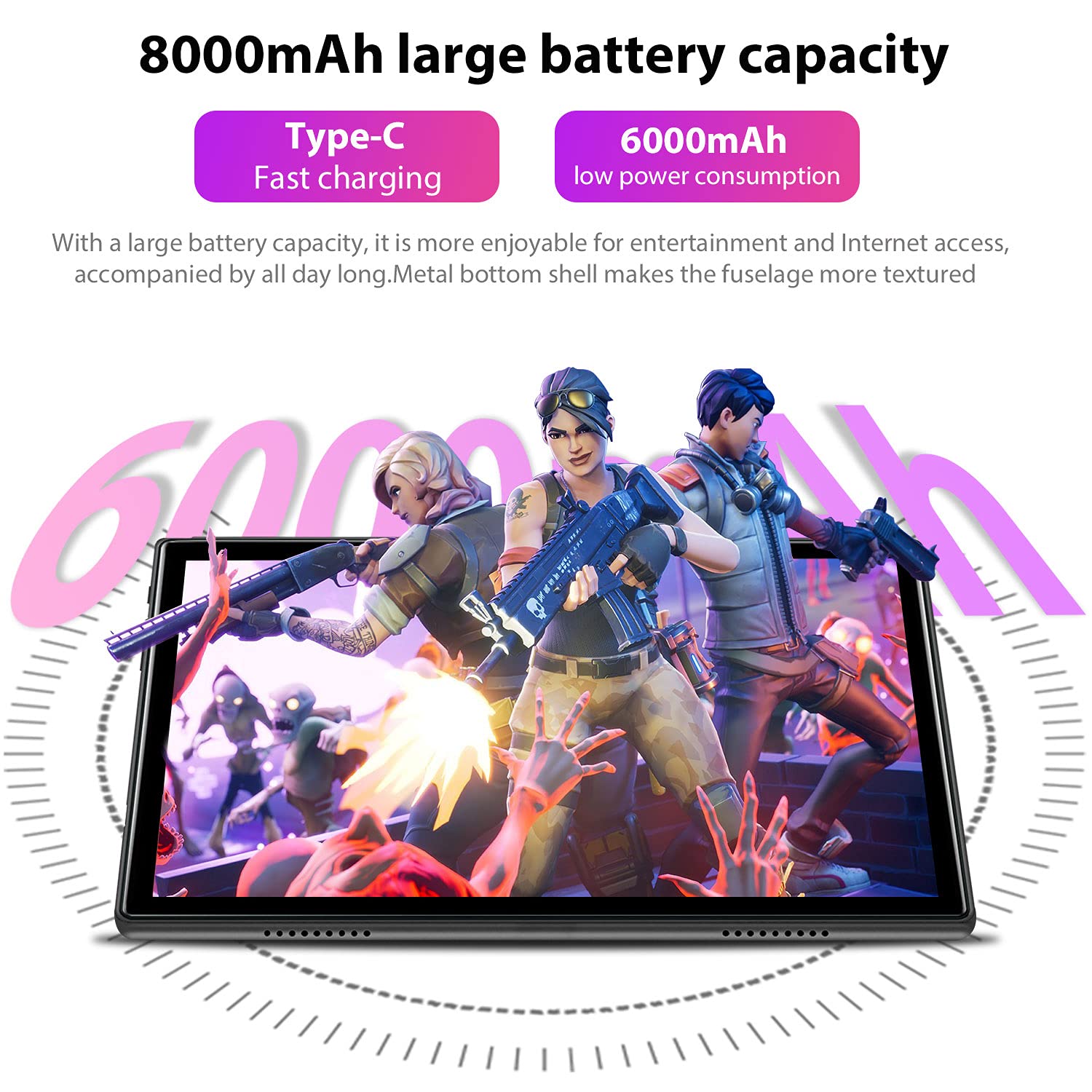AOYODKG Android 11 Tablet 10 Inch, 4GB RAM 64GB ROM 128GB ROM Expand, Octa Core 1.6GHz Google GMS Certified Tablets, Dual Camera 5G WiFi 1280x800 Full HD IPS PC with Keyborad Mouse Stylus, AYO-9