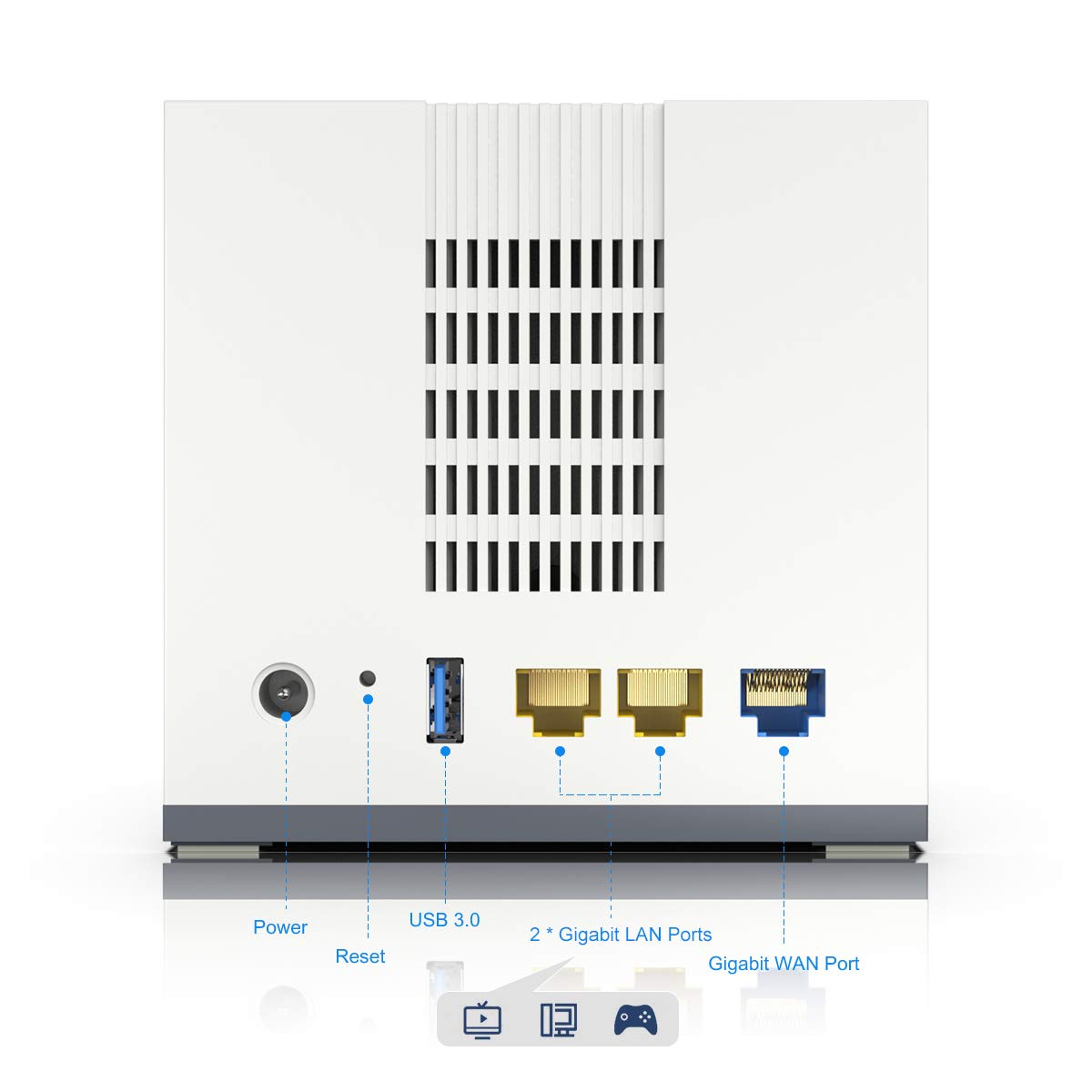 AX1500 WiFi 6 Router AX for Whole Home, Dual Band Wireless Mesh Router with 2 Gigabit Ethernet Ports 802.11ax, OFDMA, MU-MIMO, WDS, Adaptive Qos & Parent Control
