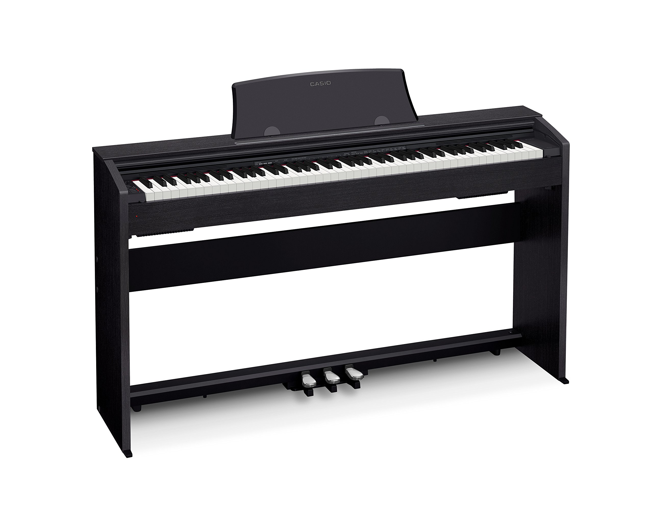 Casio Privia PX-770 Digital Piano - Black Bundle with Furniture Bench, Headphones, Piano Book, Online Piano Lessons, Instructional DVD, and Austin Bazaar Polishing Cloth