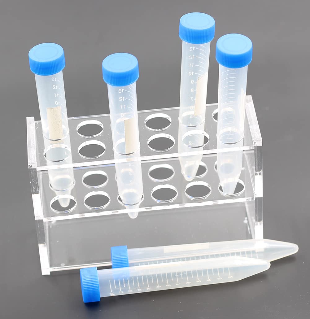 Hotwin Transparent 12-Hole Acrylic Acrylic Test Tube Rack for 10ML Test Tube (10ml(6 Sockets))