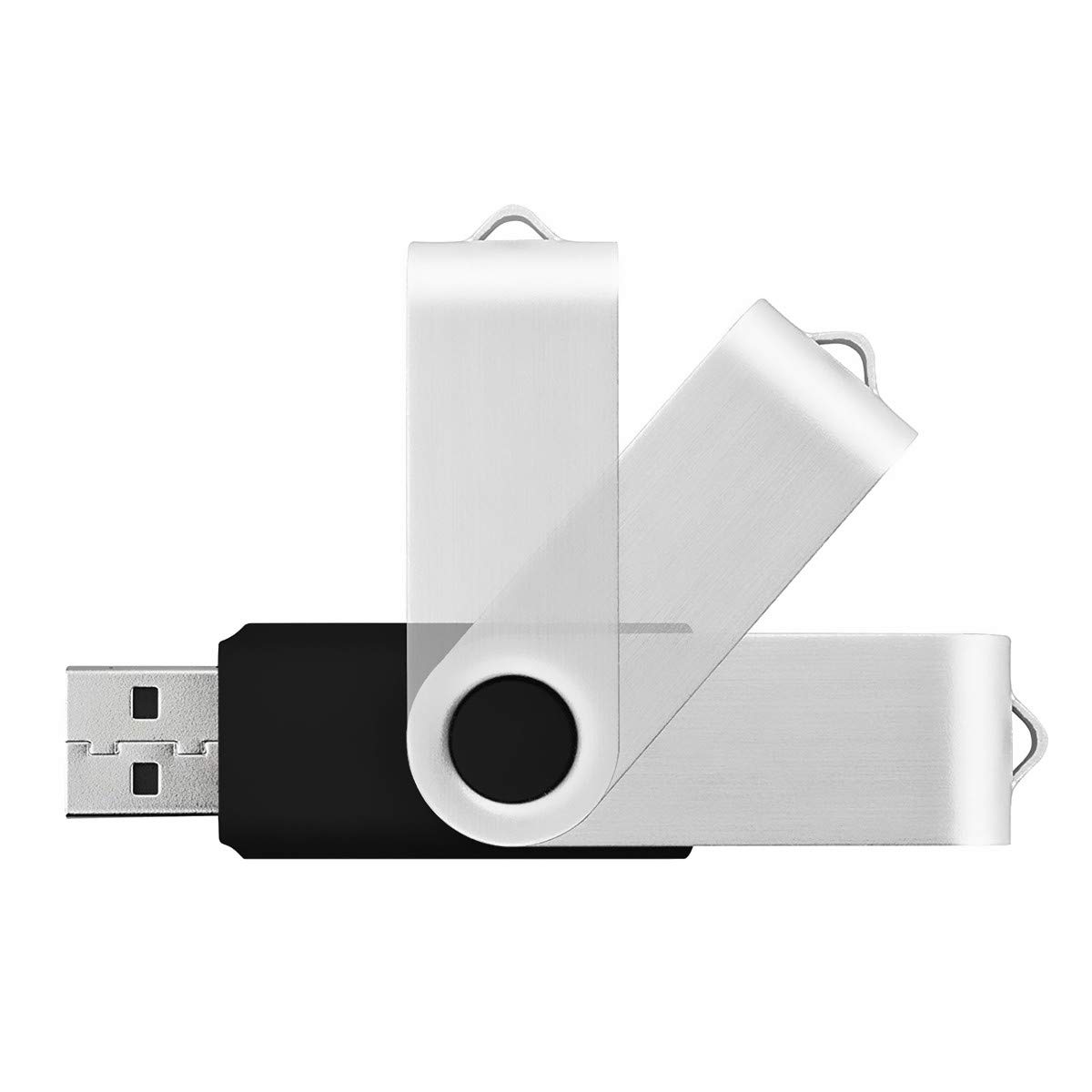 Aiibe 50pcs 16GB Flash Drives Bulk 16GB USB Flash Drive 50 Pack 16GB 16G USB 2.0 Thumb Drive Blank USB Drives Zip Dirves 16gb Wholesale, Black