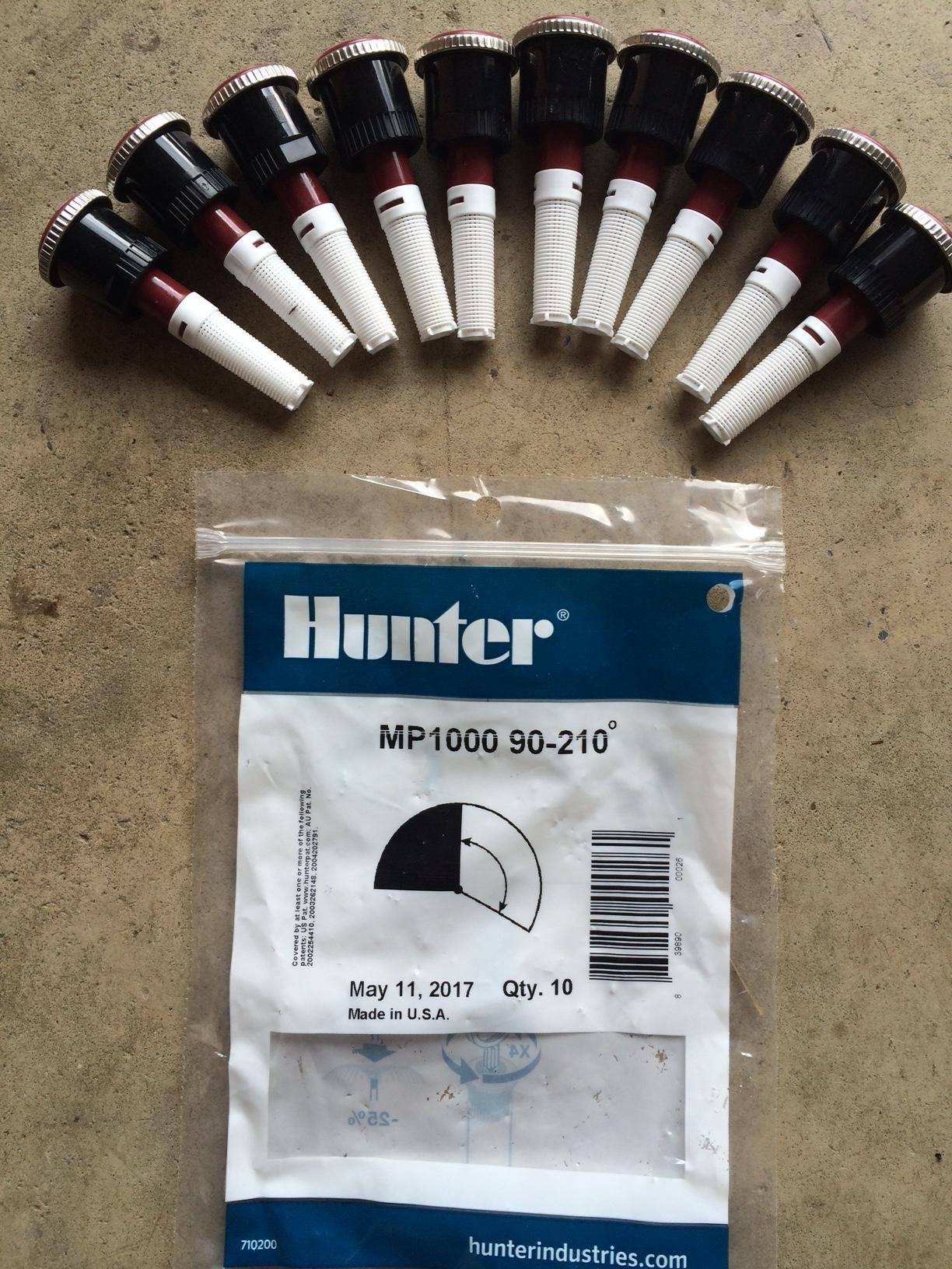 Hunter (10 Pack) Sprinkler MP1000 90 MP Rotator, 8' to 15' Radius and Adjustable from 90-210 Degrees (10)