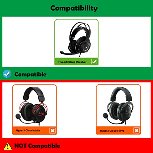 DowiTech Enhanced Sound Headphone Ear Pads Headset Replacement Earpads Compatible with HyperX Cloud Revolver S Cloud Revolver Gaming Headset