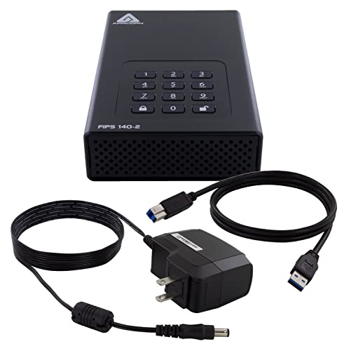 Apricorn 4TB Aegis Desktop Padlock FIPS 140-2 Validated 256-Bit Encrypted Hard Drive (ADT-3PL256F-4000)
