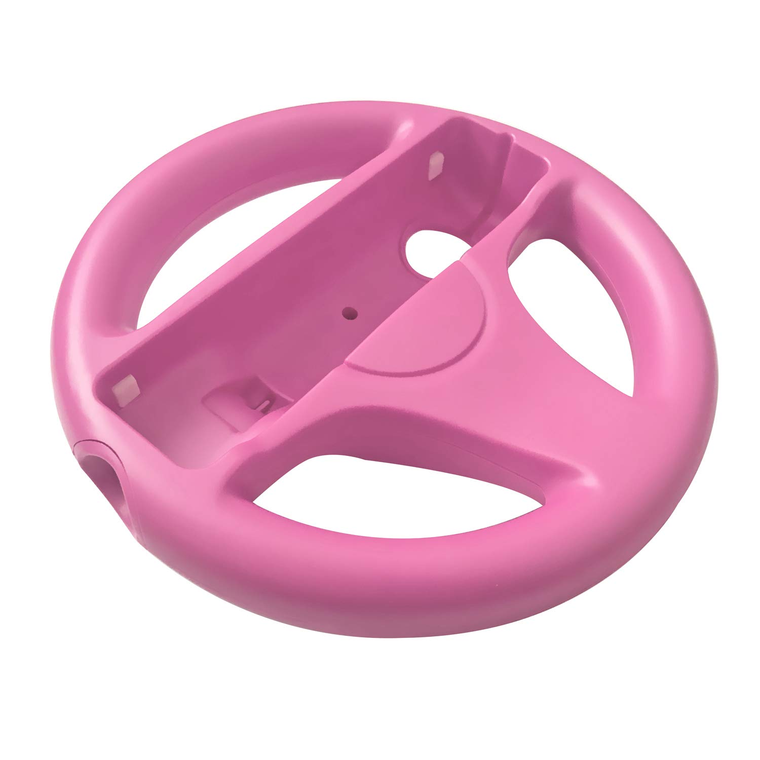 AreMe 2 Pack Racing Steering Wheel for Wii and Wii U Remote Controller (Pink+Blue)