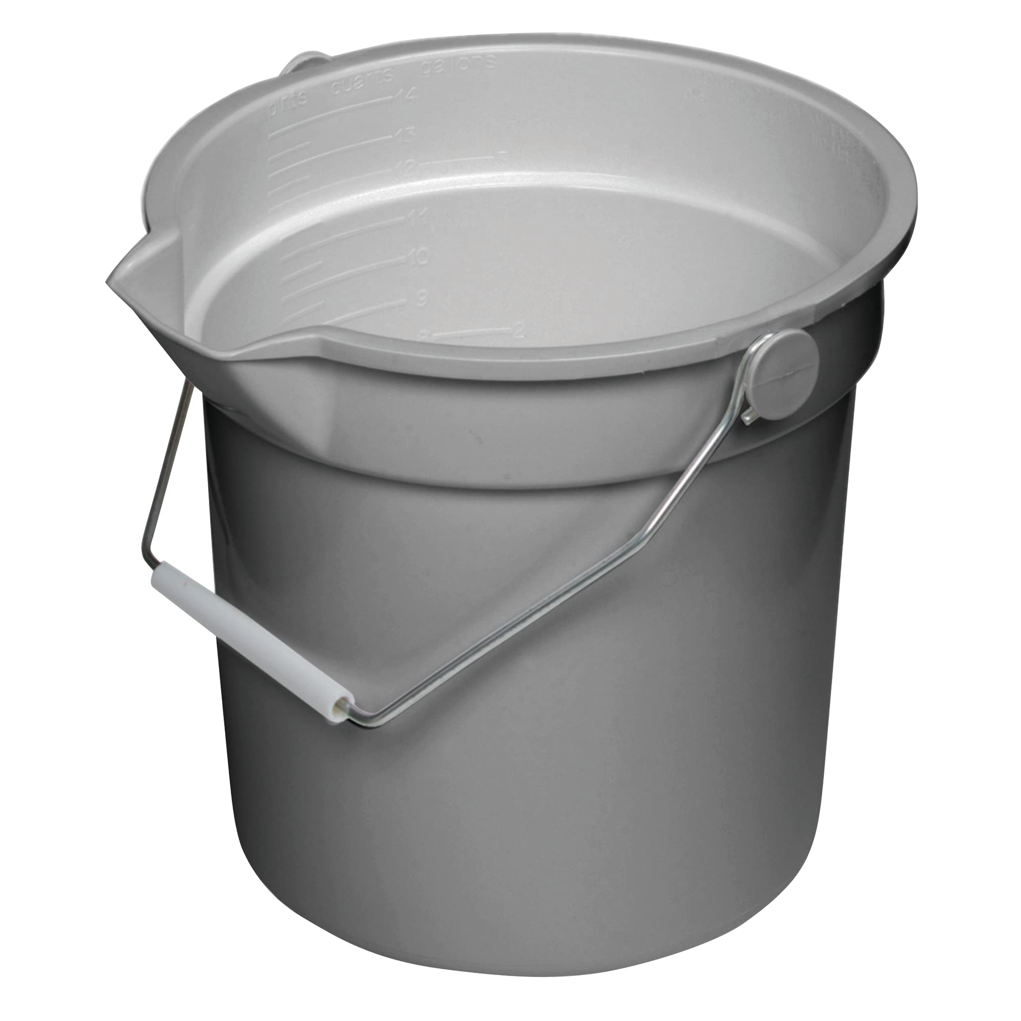 Continental Huskee® Buckets, 14 Quart, Gray