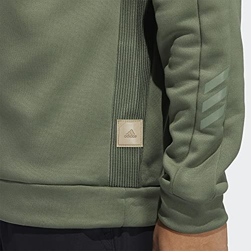 adidas Golf Men's Adicross Recycled Polyester Quarter Zip Pullover, Green, 2 Extra Large