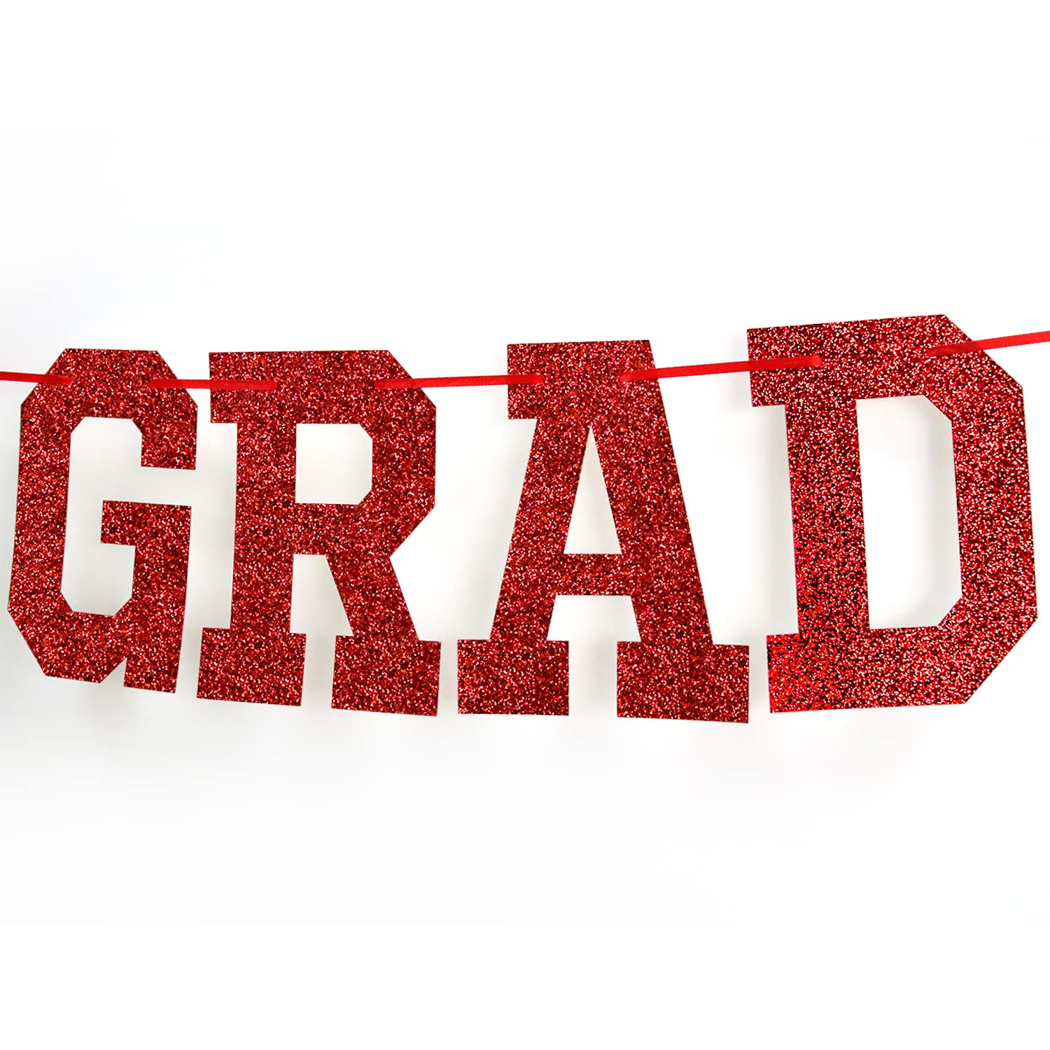 Nurse Grad Banner - Congrats RN/BSN Graduation Sign - Future Nurse/Medical/Nursing School Graduation Party Decorations Supplies, Red Glitter