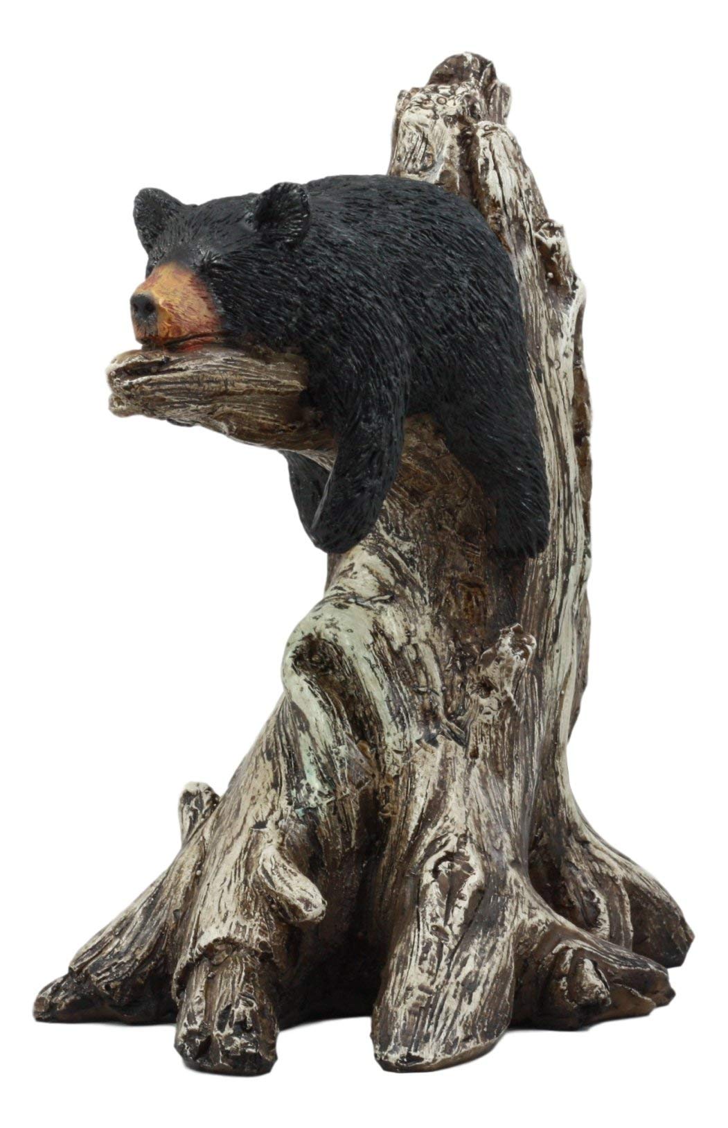 Ebros Lazy Days of Summer Black Bear Sleeping On Tree Branch Statue Wildlife Forest Rustic Cabin Decor Bear Figurine