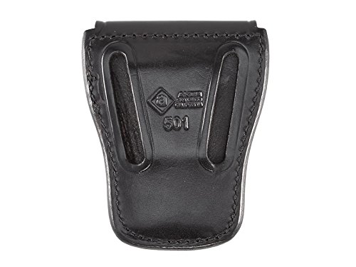 Aker Leather 501 Handcuff Case, Black, Plain, Fits Most Standard Chain Handcuffs