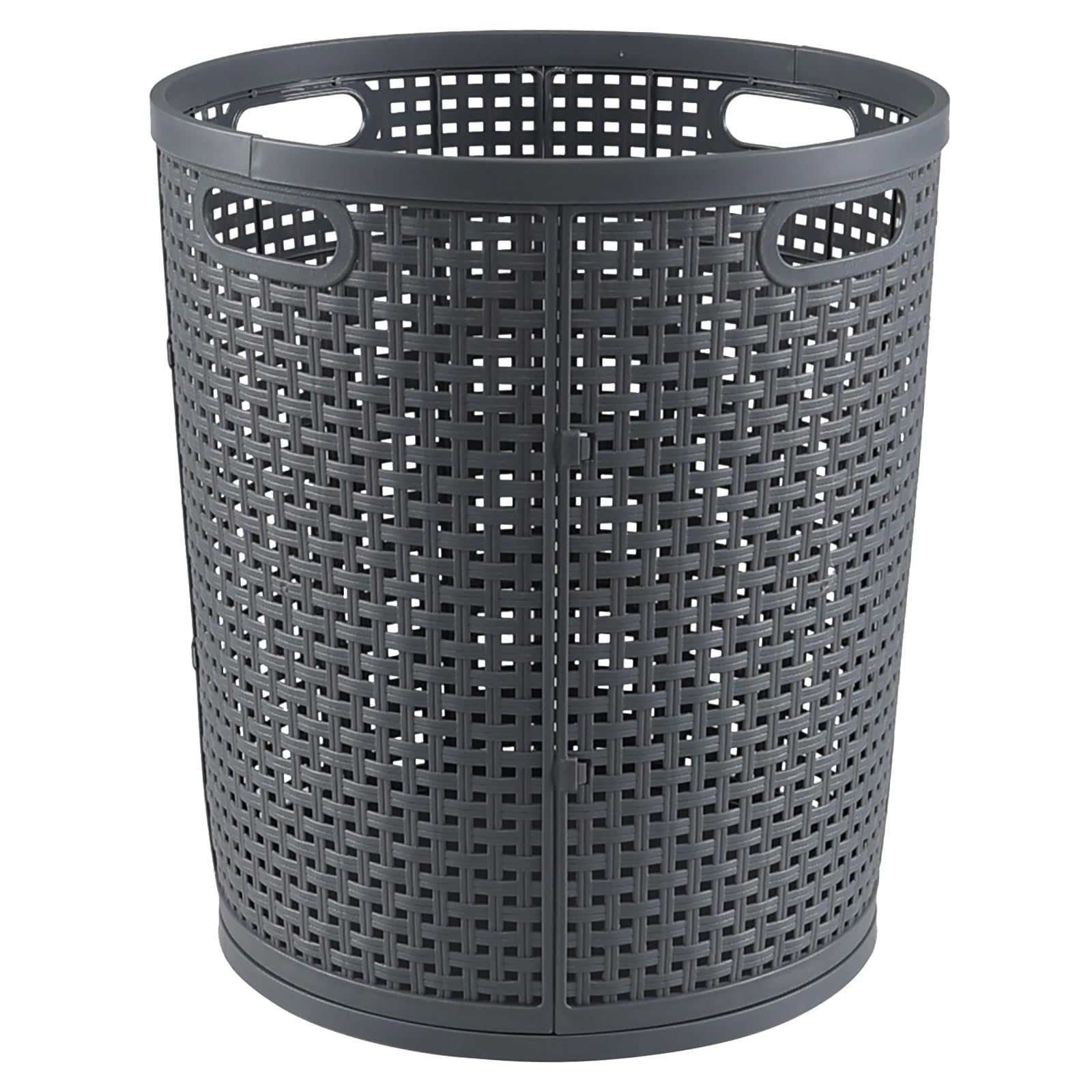 Parlynies Plastic Laundry Basket, Portable Clothes Hamper for Toys, Dirty Clothes, Grey, F