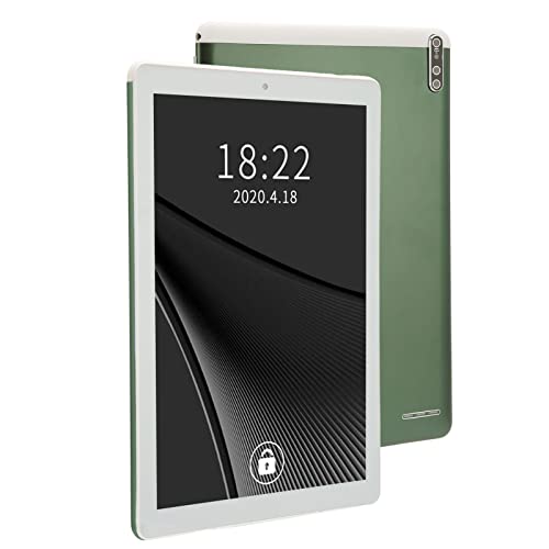 8 Core Processor Tablet, Tablet 3GB RAM and 64GB ROM Green 100‑240V for 11 10 Inch for School for Travel for Children (US Plug)
