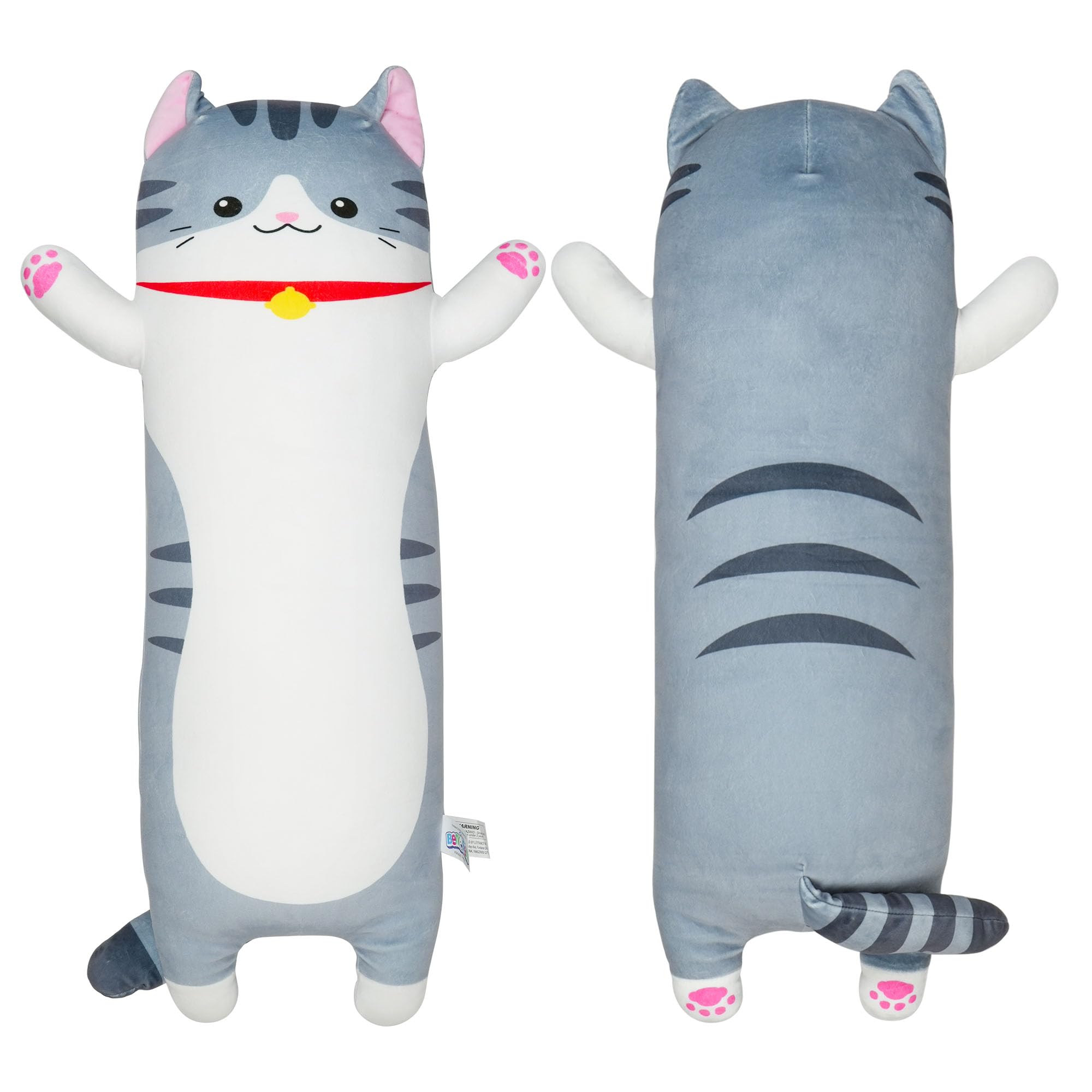 BenBen Cat Stuffed Animal, 35.5 inch Long Cat Plush Pillow, Cute Body Pillow for Kids, Adults, Soft Cuddle Pillow, Big Huggable Kitten Plushies Gift for Birthday, Christmas