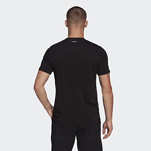 adidas Men's Tennis Category Graphic Tee, Black, Medium
