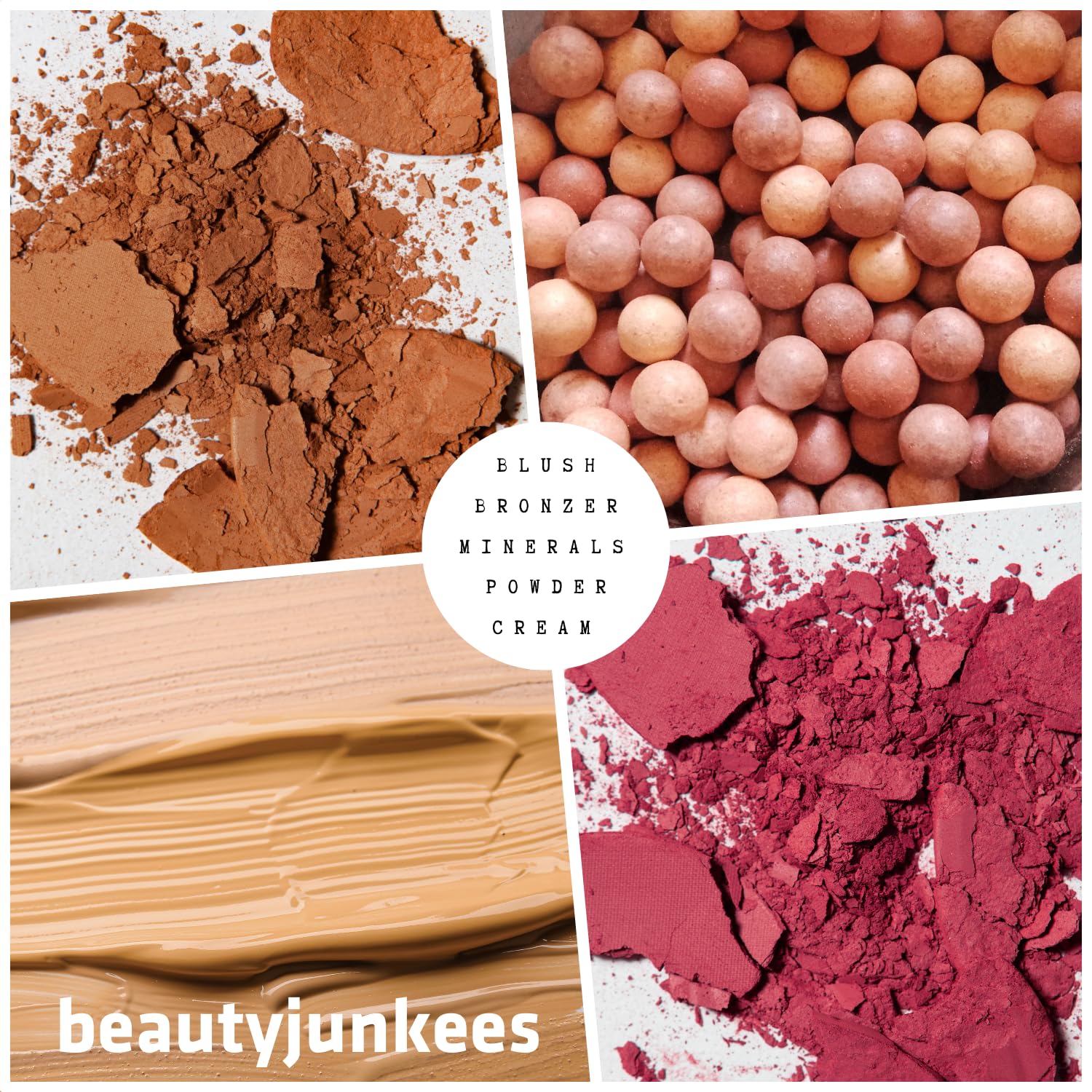 Flat Angled Kabuki Bronzer Brush - Beauty Junkees Contour Brush with Soft Dense Synthetic Bristles for Contouring, Blending, Buffing with Powder Cream Liquid Cosmetics, Vegan Makeup Brushes