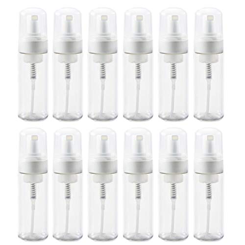 nicebottles - Mini Foaming Dispensers for Castile Liquid Soap, 50ml (1.7 oz) - Pack of 12