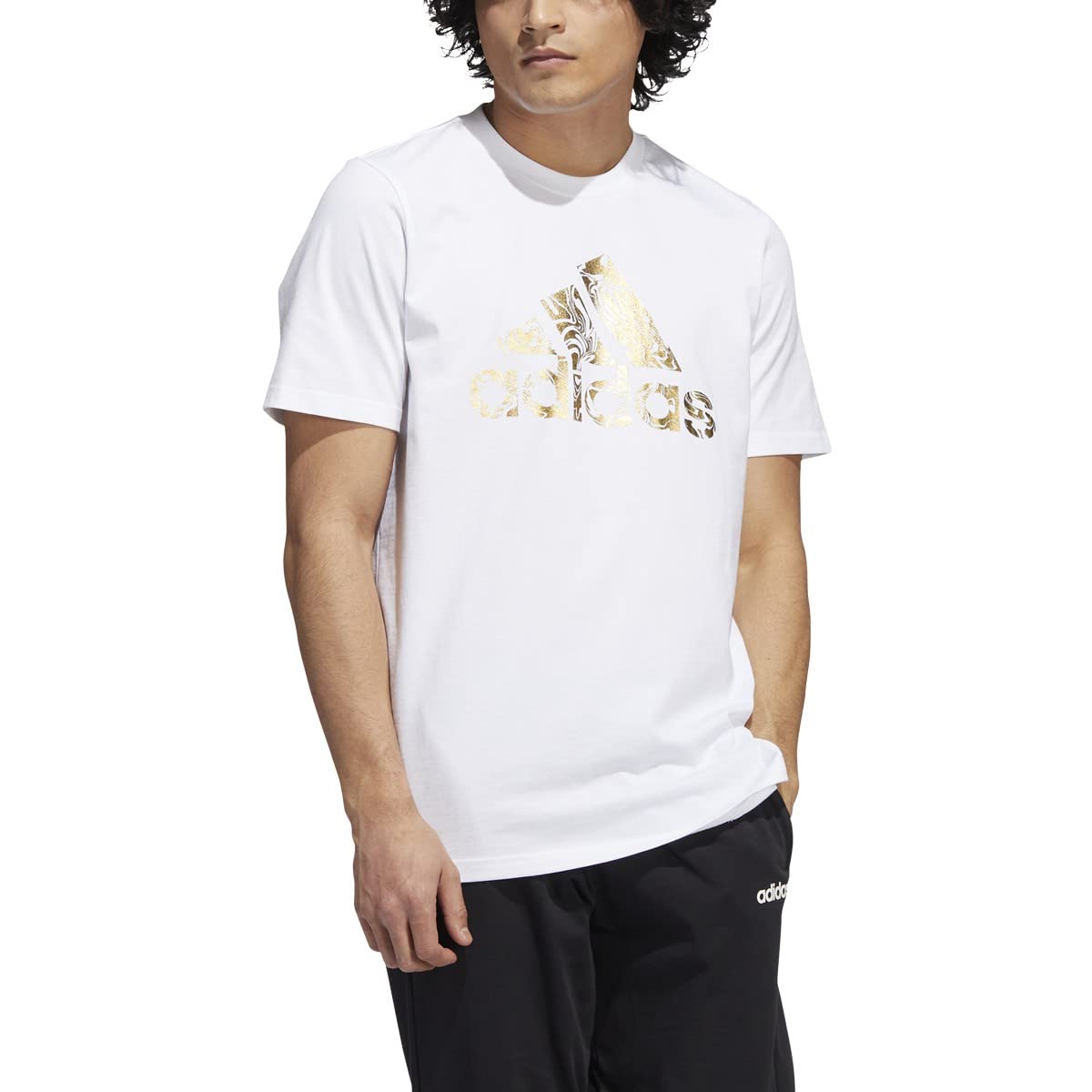 adidas Liquid Foil Badge of Sport Tee White SM