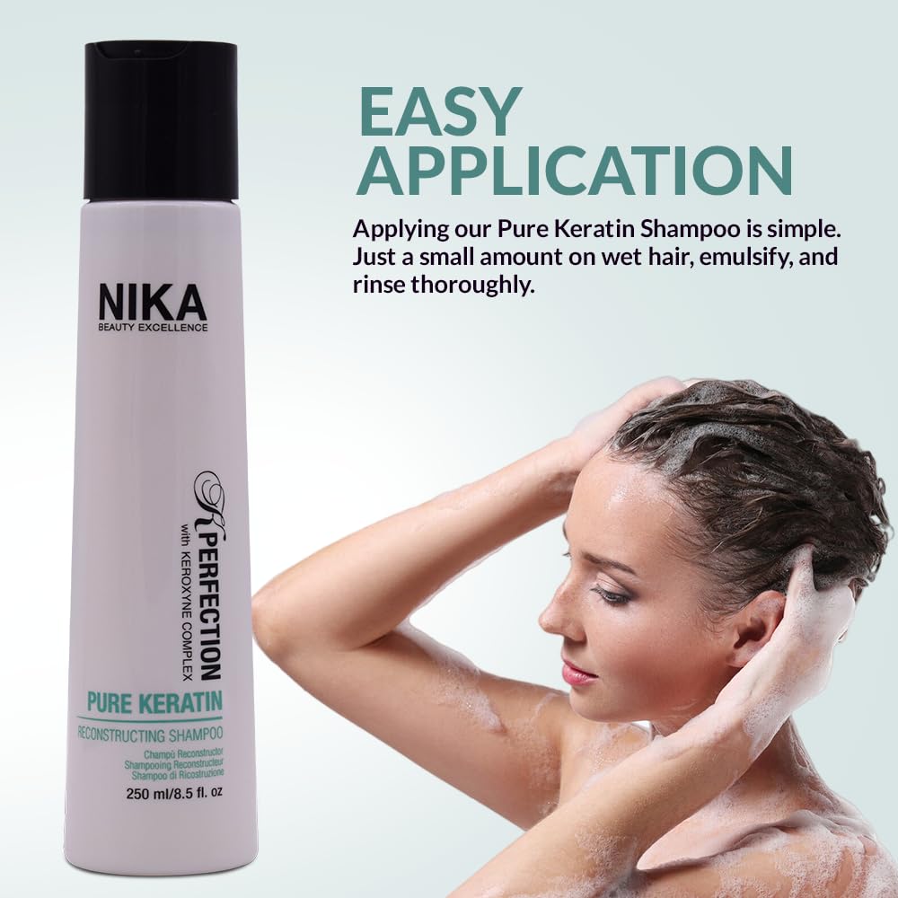 NIKA Fairy Silk- Pure Keratin Reconstructing Shampoo, 8.50fl X1