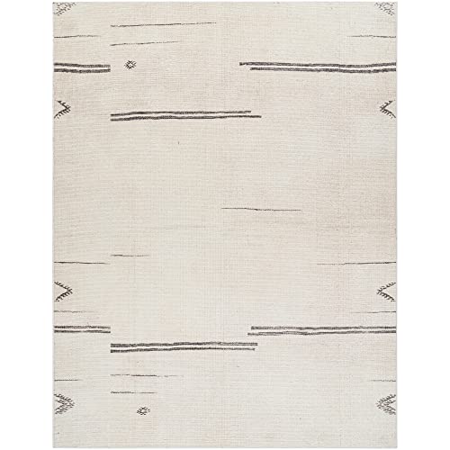 Livabliss x Becki Owens Rivi Moroccan Area Rug , 5'3" x 7', Cream/Charcoal