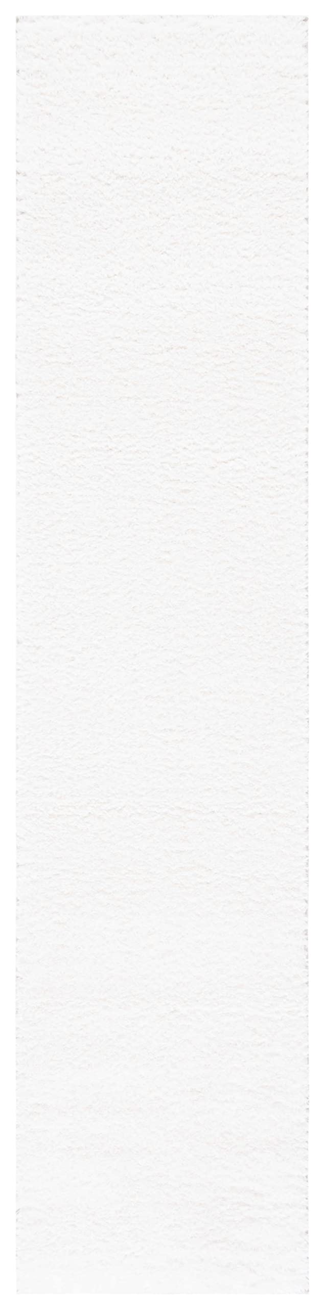 SAFAVIEH Tahoe Shag Collection Runner Rug - 2' x 9', White, Solid Design, Non-Shedding & Easy Care, 1.2-inch Thick Ideal for High Traffic Areas in Living Room, Bedroom (THO670A)