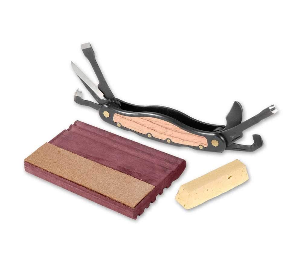 FLEXCUT Right-Handed Carvin' Jack, Folding Multi-Tool for Woodcarving, 4 1/4 inch Closed Length, 6 Blades Included (JKN91)