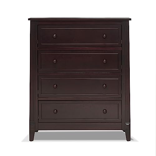 Sorelle Furniture Berkley Baby Dresser – Dresser for Nursery, Kids Bedroom Furniture, Dresser Drawers, Nightstand for Child’s Room with Drawers, Nursery Furniture for Infant-Espresso