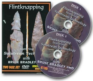 Flintknapping Solutrean Technology -2 Disc DVD-Bruce Bradley