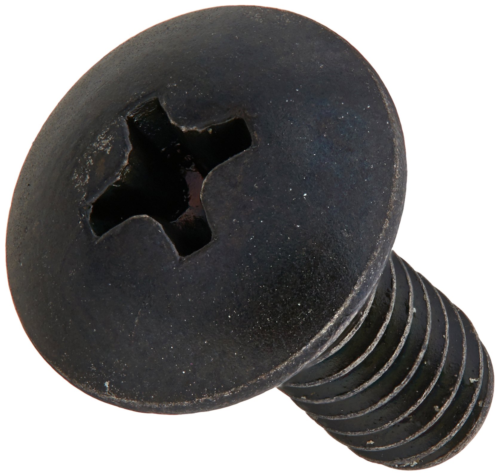 Small Parts 1008MPT188B 18-8 Stainless Steel Truss Head Machine Screw, Black Oxide Finish, Meets ASME B18.6.3, #2 Phillips, #10-24 Thread Size, 1/2" Length, Fully Threaded, Imported (Pack of 25)