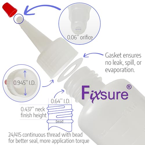 FIXSURE Plastic Squeeze Bottles with Red Tip Cap, 4 Oz Squirt Bottle For Ketchup, BBQ, Sauces, Syrup, Condiments, Oil, Pancake, Cookie Decorating, Dressings, Travel, Camping, Lab, Arts and Crafts (1)