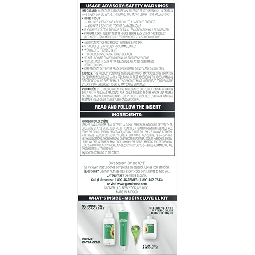 Garnier Hair Color Nutrisse Ultra Color Nourishing Creme, BL21 Reflective Blue Black (Blackberry Mojito) Permanent Hair Dye, 1 Count (Packaging May Vary)