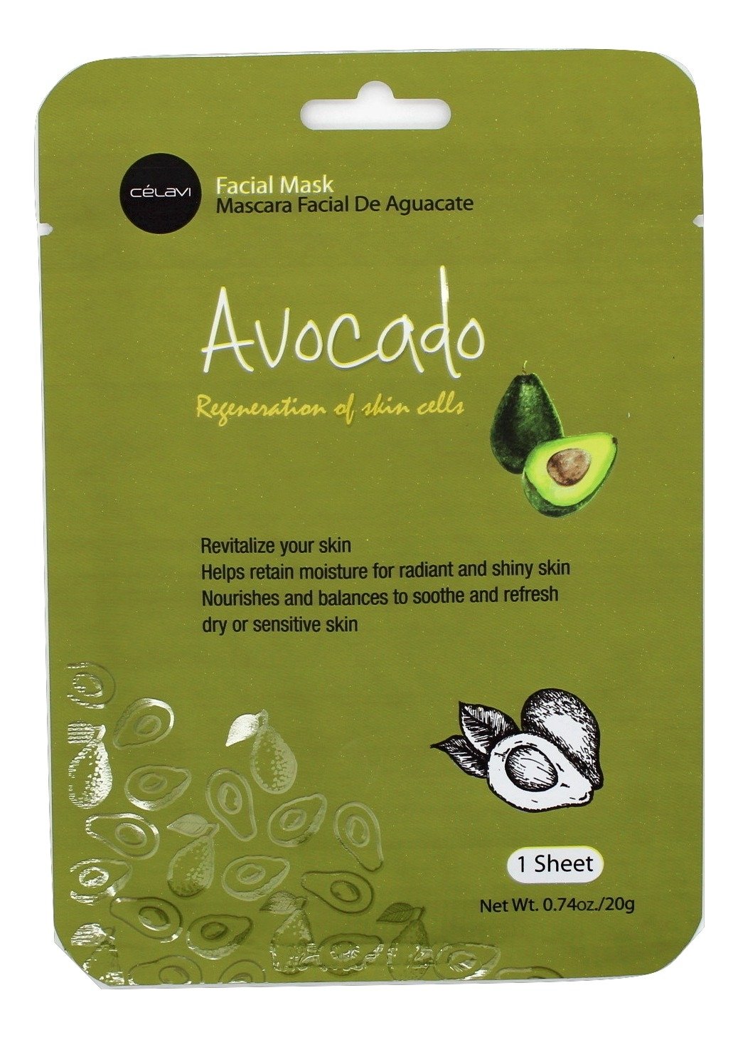 Celavi Essence Facial Face Mask Paper Sheet Korea Skin Care Moisturizing 9 Pack (Mix of 9)