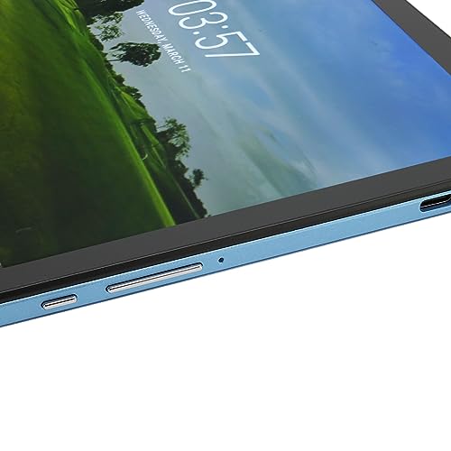 Airshi Tablet PC, 6GB RAM 64GB ROM Dual SIM Dual Standby 2MP Front Camera 10.1 Inch Tablet MTK6735 Quad Core for Work for Entertainment for Android10 (Blue)