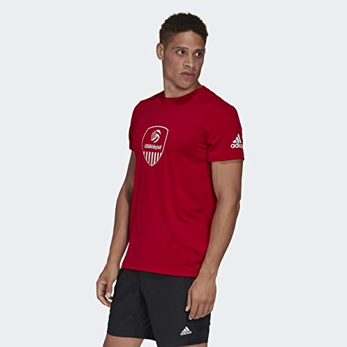 adidas Men's USA Volleyball Short Sleeve Tee Aeroready Team Power Red Large