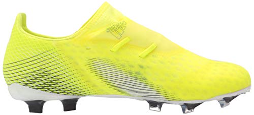 adidas Men's X GHOSTED.2 Soccer Shoe, Solar Yellow/White/Team Royal Blue, 11