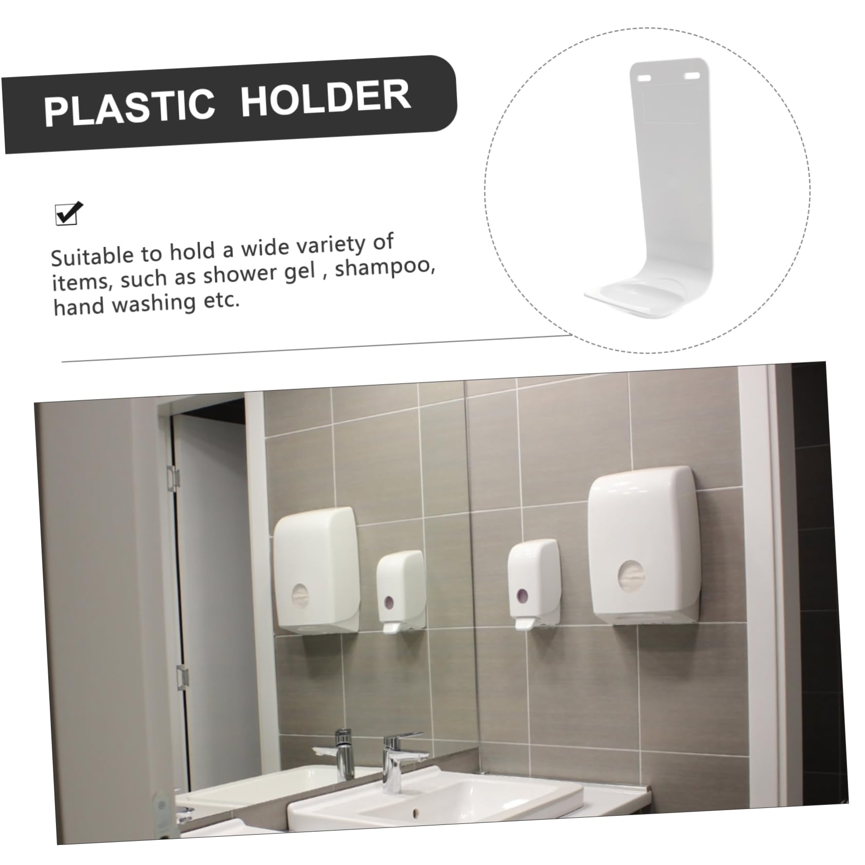 Alipis Water Tray Liquid Dispenser Foam Hand Soap Dispenser Electric Soap Dispenser Plastic Bracket Bathroom Soap Wall Soap Rack Plastic White Liquid Soap Pump Rack Soap Dispenser Holder